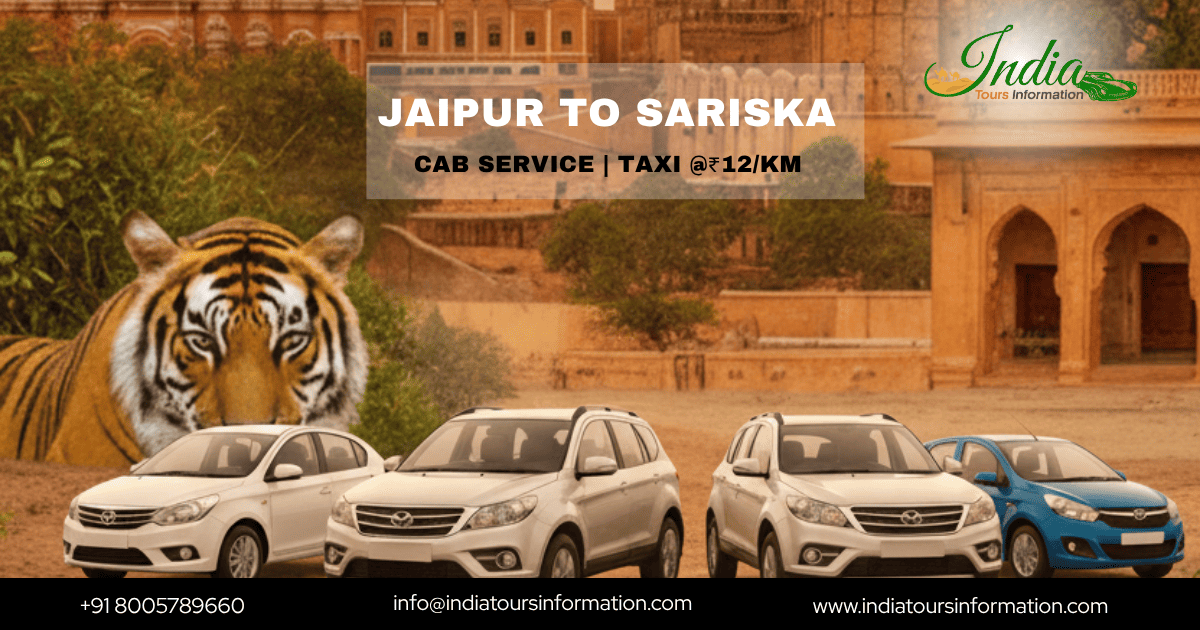 Jaipur to Sariska Cab Service | Best Taxi Rates @₹12/km